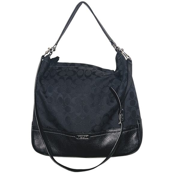 Coach | Bags | Coach Signature Park Convertible Black Hobo Bag F23279 ...